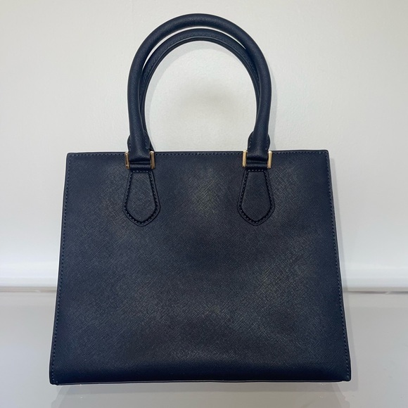 Michael Kors | Bags | Michael Kors Navy Blue Leather Handbag | Poshmark